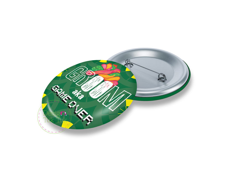 Groom Aka Game Over Pin Badge – designtuktuk