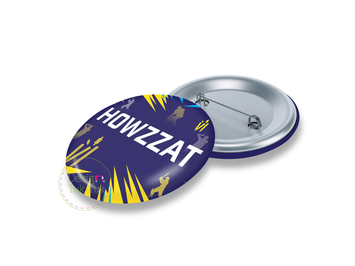 Howzzat Pin Badge – designtuktuk